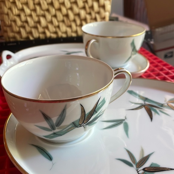 Noritake | Dining | Vintage Noritake Bamboo Teacups And Saucerstrays ...